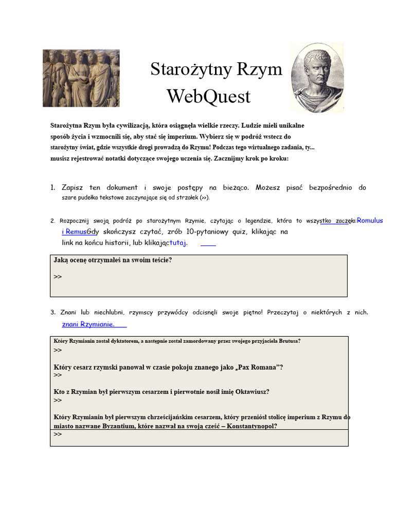 Rome WebQuest-2 | PDF