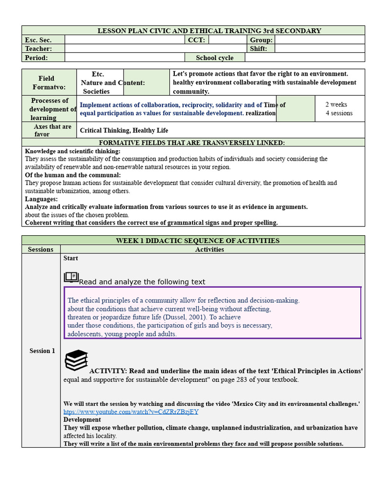 Ethical Principles As A Reference For A Development S | PDF ...