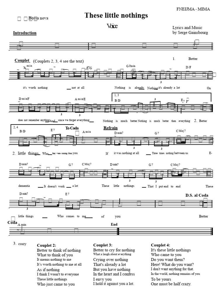 These Little Nothing - Voice | PDF