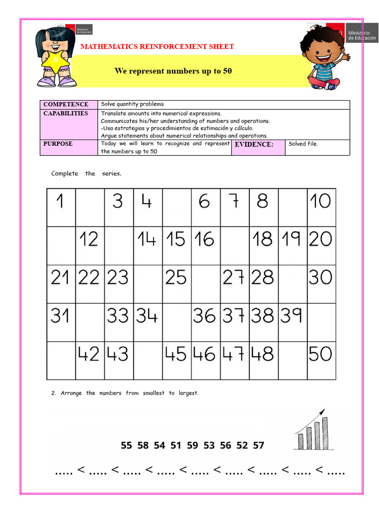 Reference Mat We Represent Numbers Up To 50 | PDF