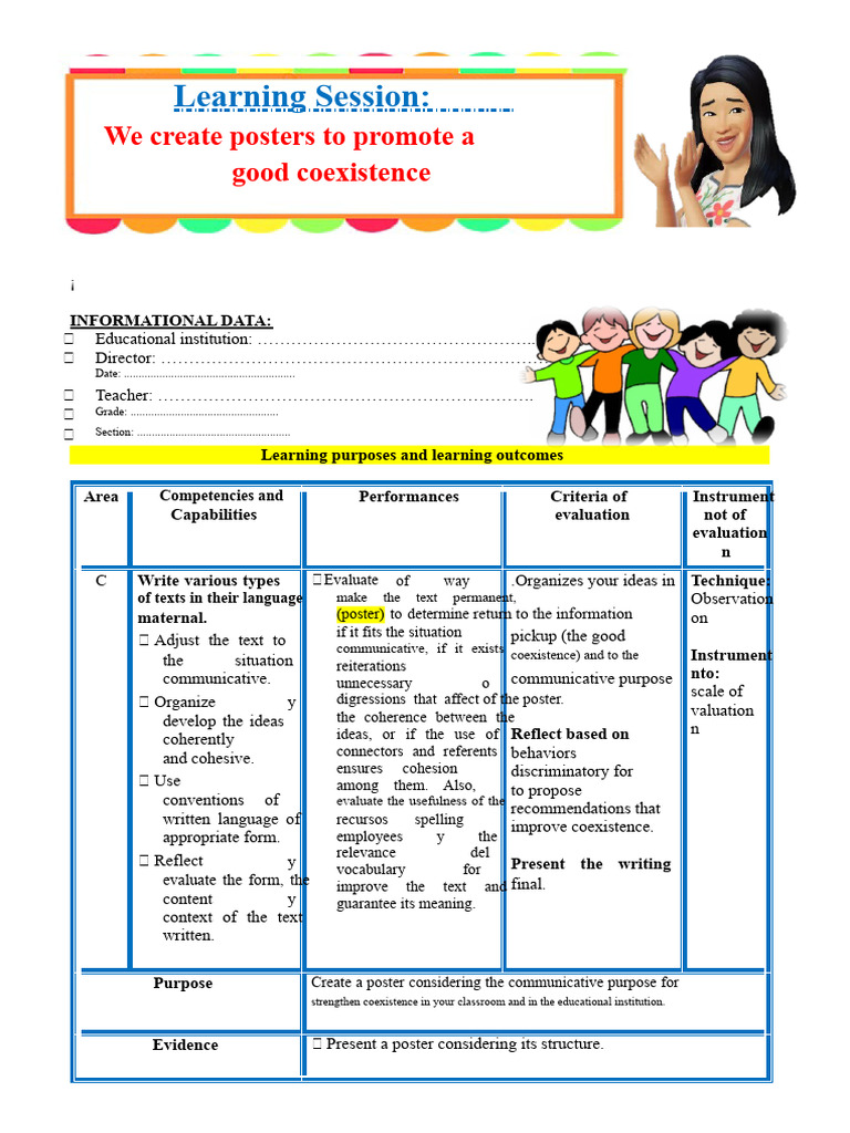 5TH Day 3 We Created Posters To Promote Good Coexistence | PDF ...