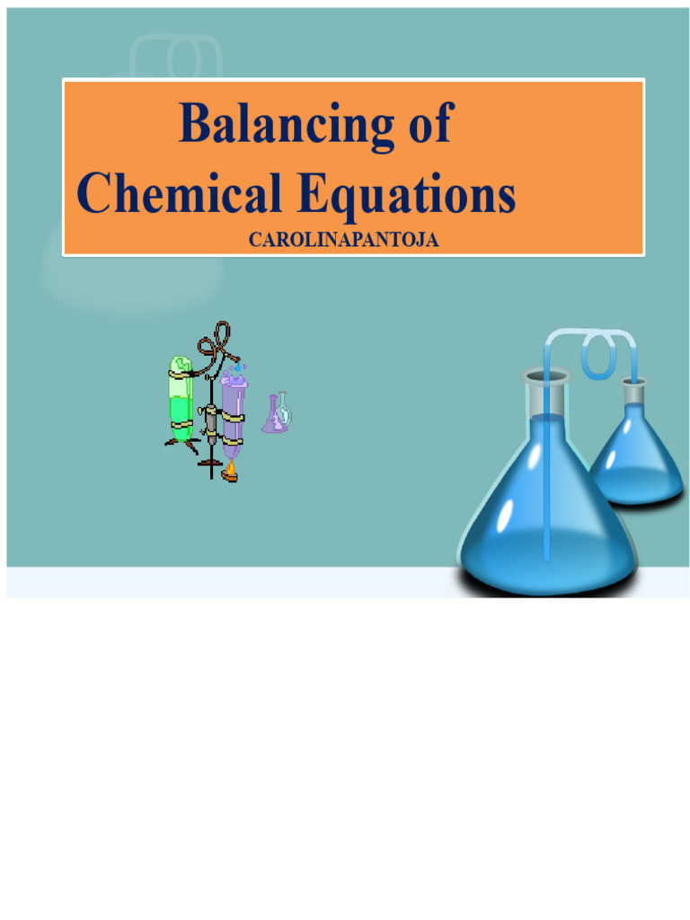 Balancing and Chemical Reactions Class | PDF | Redox | Equations