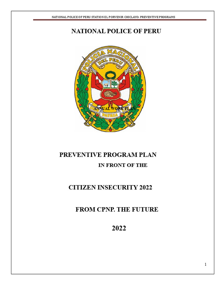 Prevention Programs Pnp-2019 | PDF | Police | Violence