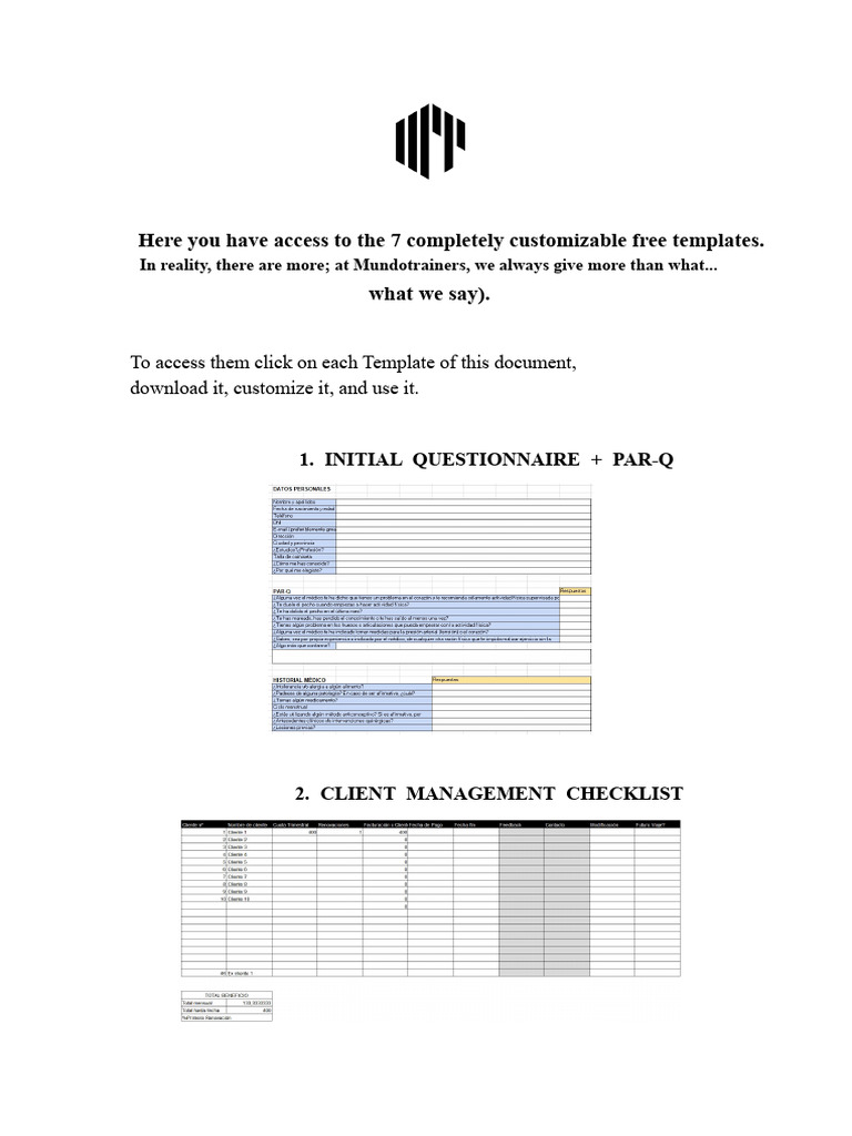 7 Downloadable Templates | PDF