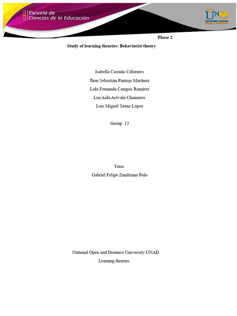 Behaviorist Learning Theory Overview | PDF | Reinforcement | Behaviorism