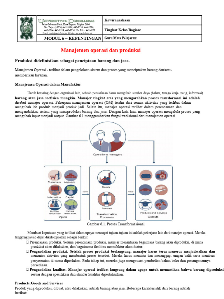 Manajemen Operasi dan Produksi Efisien | PDF
