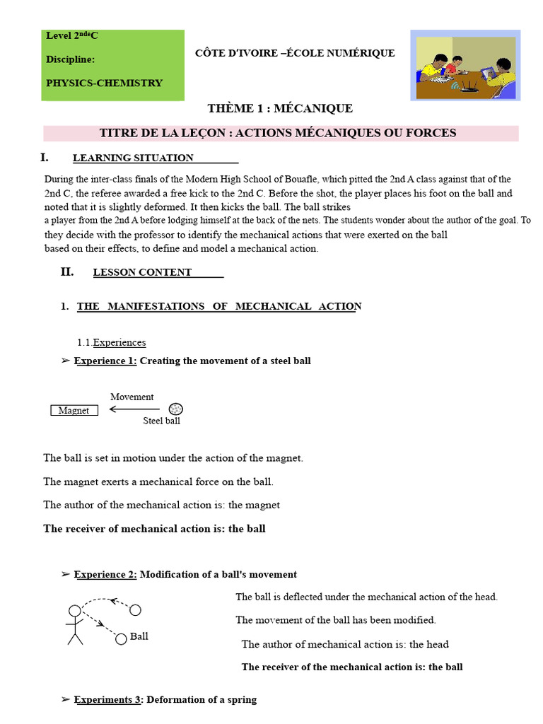 PC 2nd C - P2 Mechanical Actions or Forces Validated | PDF | Force ...