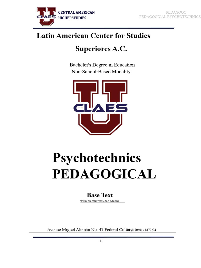 Pedagogical Psychotechnics Overview | PDF | Validity (Statistics ...