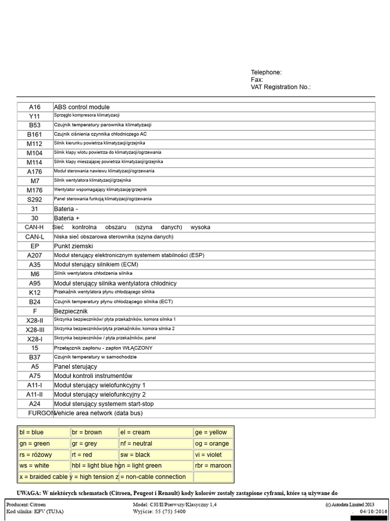 SCHEMA Citroen C3 PDF | PDF