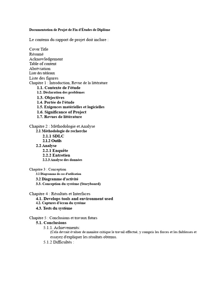 Documentation Du Projet de Fin D'études de Diplôme | PDF