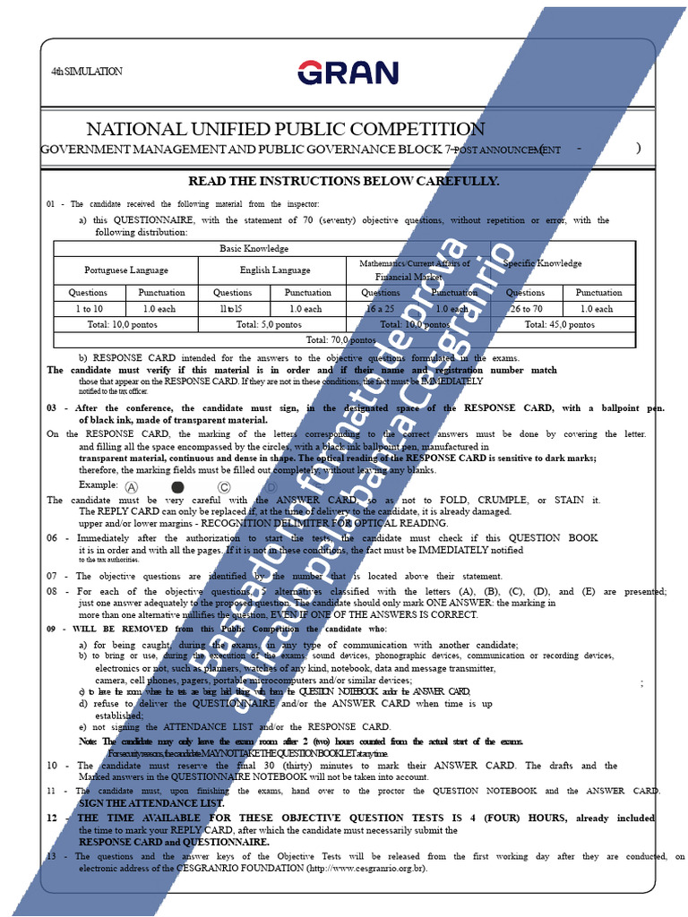 Cnu 4 Simulated Block 7 Government Management and Public Administration ...
