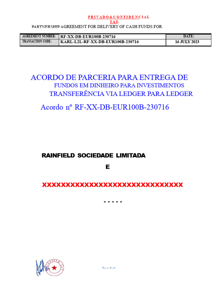 L2l-Rainfield - 16072023 | PDF | Investimentos | Bancos