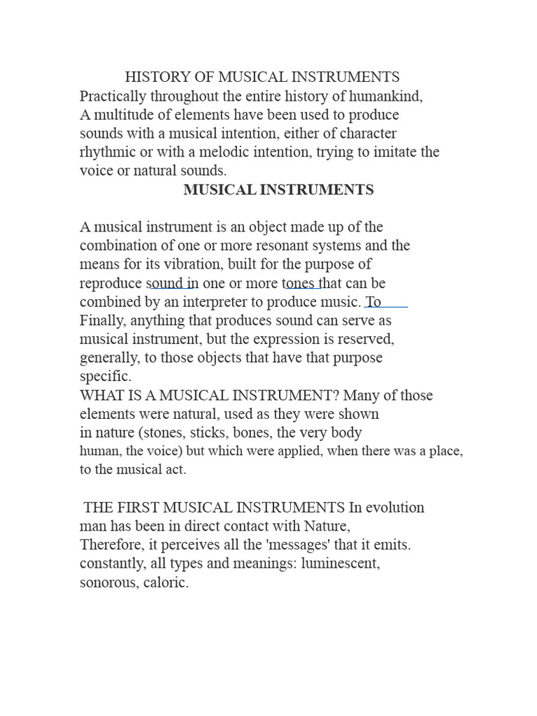 History of Musical Instruments | PDF