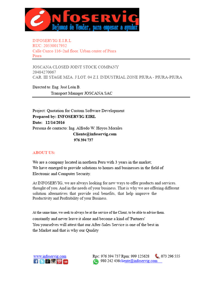 Software Quotation | PDF | Specification (Technical Standard) | Software