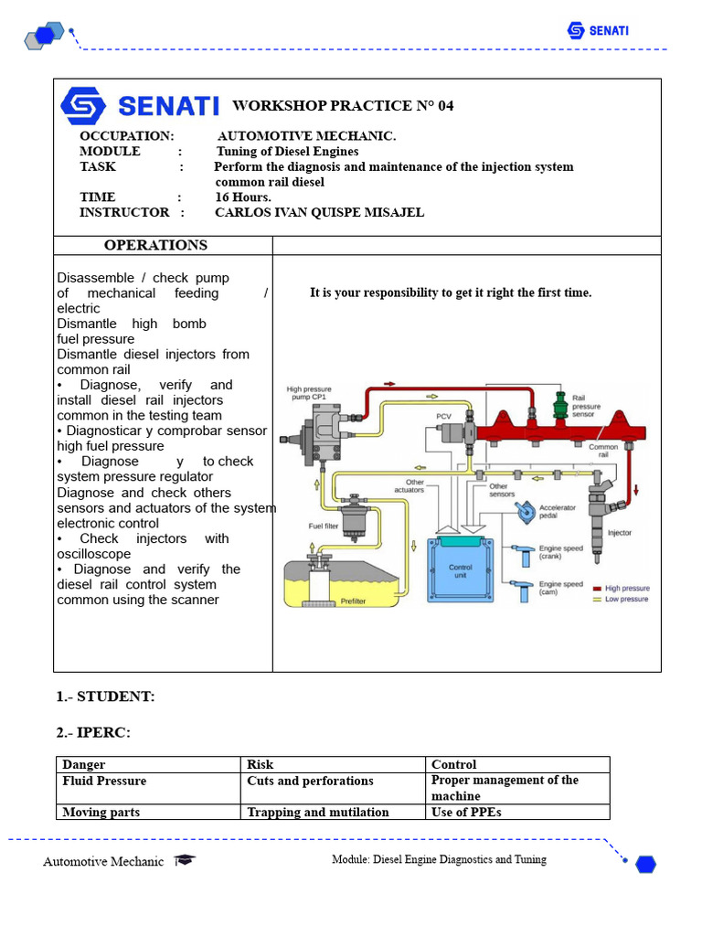 Workshop Practice 4 | PDF | Fuel Injection | Diesel Engine