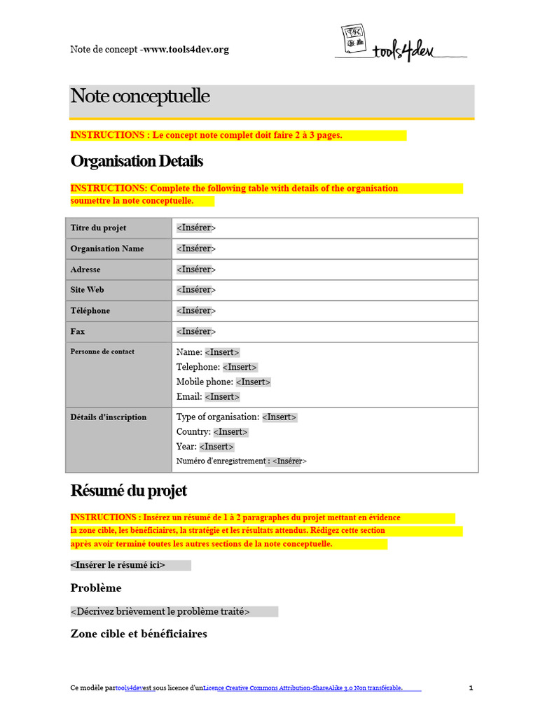Note de concept pour projet de développement | PDF | Informatique