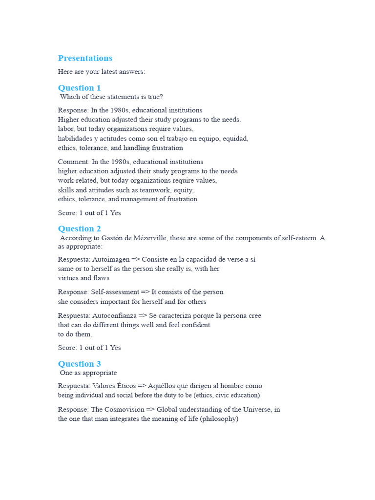 Exam 1 Module 2 Common Values | PDF | Emotional Intelligence | Cognition