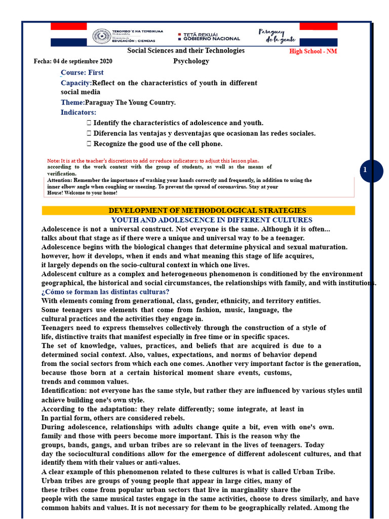 Psychology First Course Common Plan September 4 | PDF | Adolescence ...