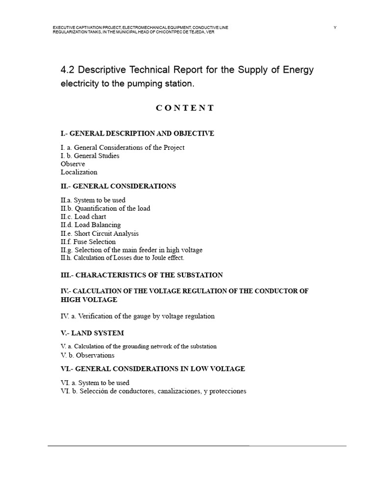 Chicontepec Electromechanical Project Report | PDF | Transformer ...