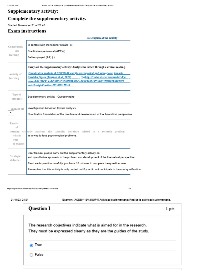 Exam - (ACDB1-15%) (SUP1) Supplementary Activity - Carry Out The ...