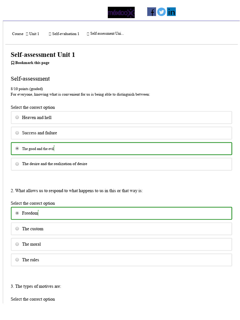 Self-Assessment on Ethics and Morality | PDF | Reason | Liberal Arts ...