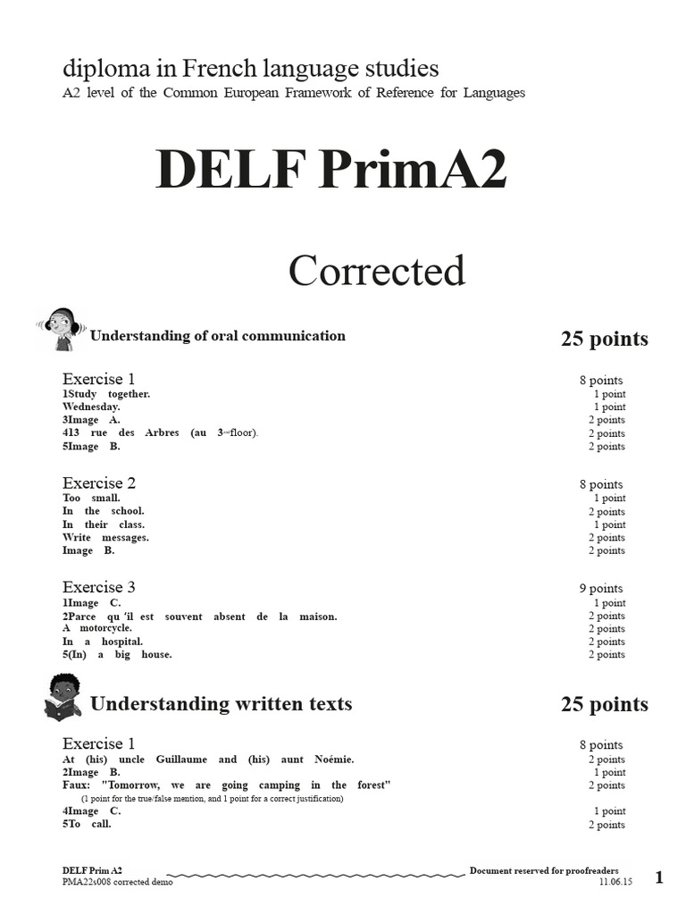 Delf Prim A2 Correct | PDF | Human Communication | Communication