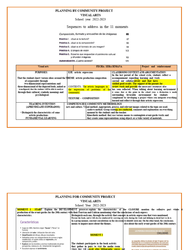 Community Visual Arts Project 2022-2023 | PDF | Image | Learning