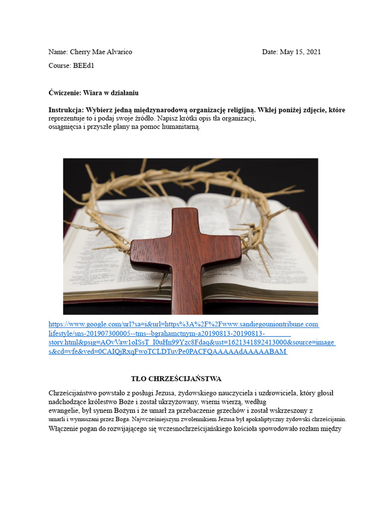 Alvarico, Cherry Mae - Globalizacja Religii - Socsci10 | PDF