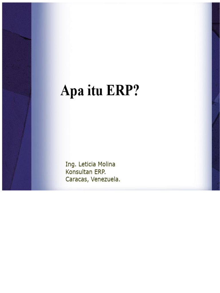 Panduan Lengkap tentang ERP dan Fungsinya | PDF