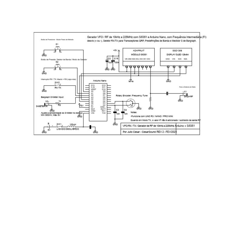VFO e Gerador RF com Arduino e Si5351 | PDF