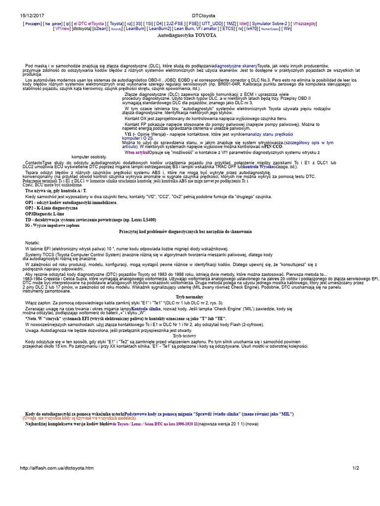 DTC Toyota | PDF