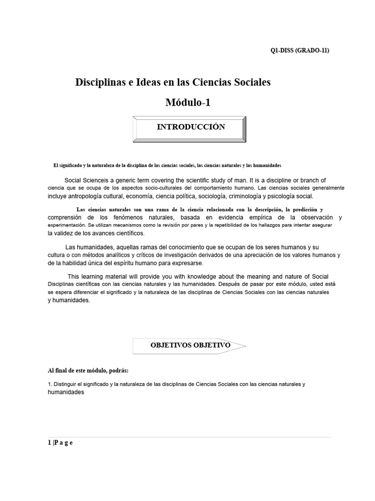 MÓDULO-1 | PDF | Humanidades | Science