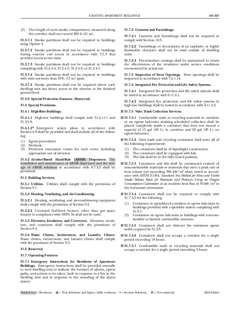 Nfpa 101 CH 32 33 | PDF | Fire Sprinkler System | Stairs