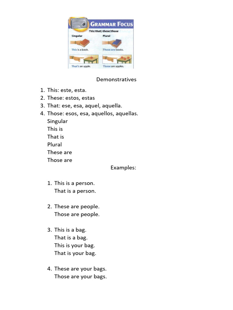 Demonstrative S | PDF