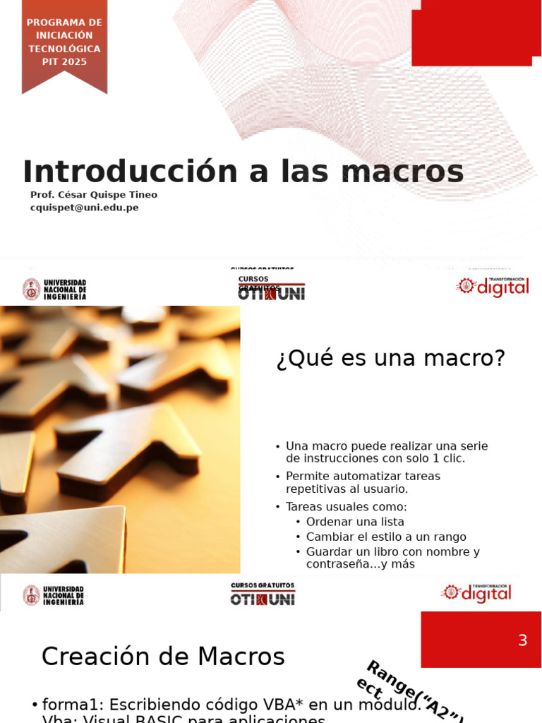 Introducción A Las Macros | PDF | Macro (informática) | Botón (Computación)