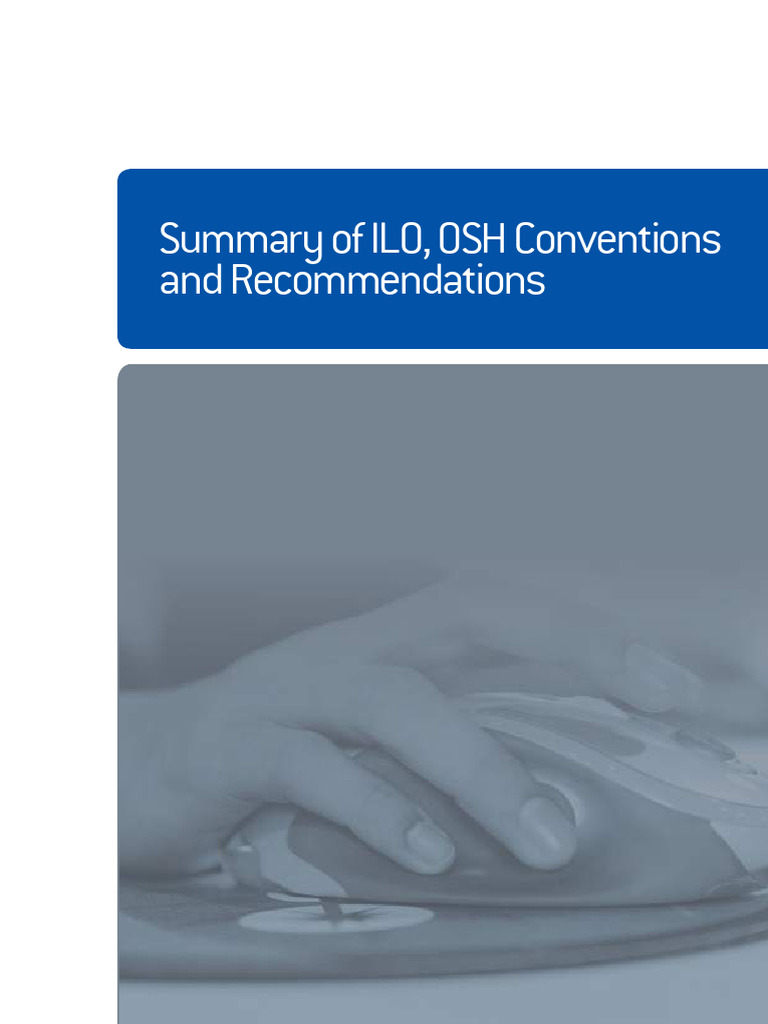 Summary of ILO OHS Convention and Recommendation | PDF | Occupational ...