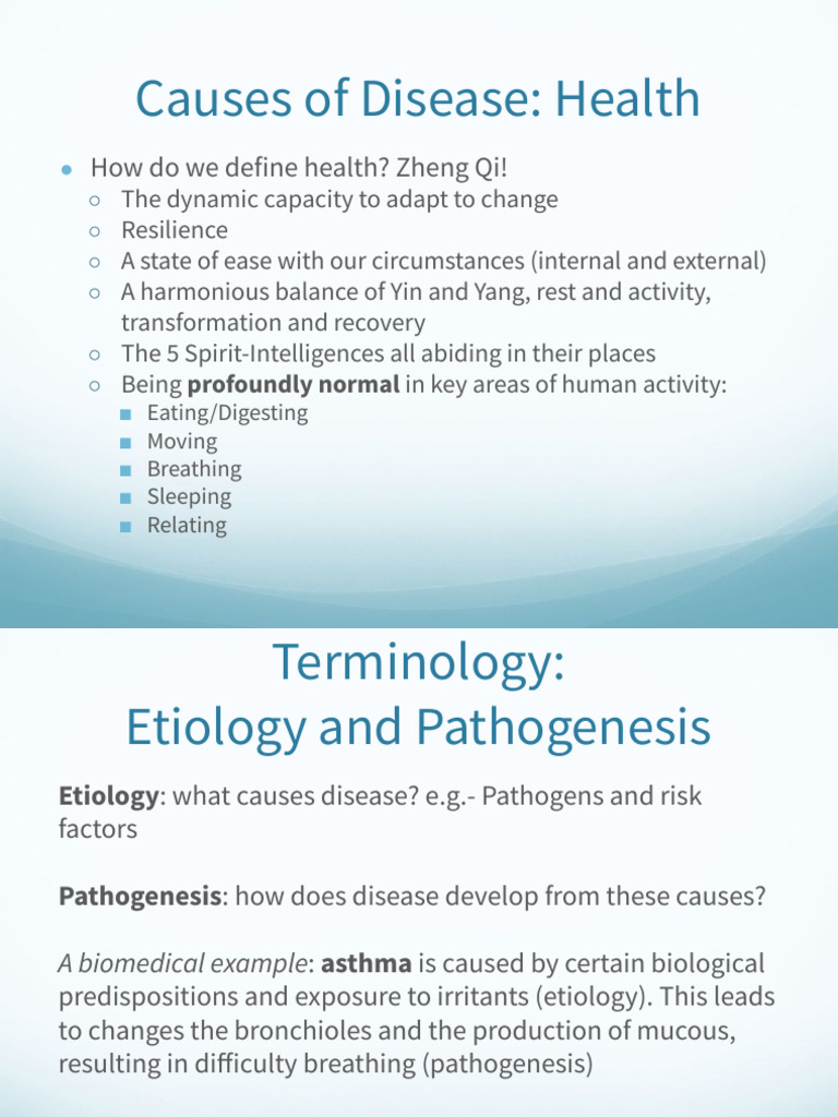 TCM Causes of Disease Intro and External | PDF | Common Cold | Diseases ...