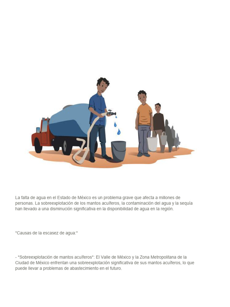 Escasez de agua en el Estado de México | PDF