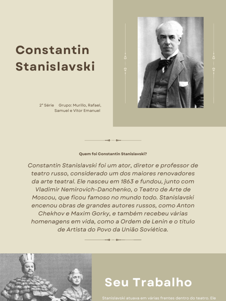 Método Stanislavski: Revolução no Teatro | PDF