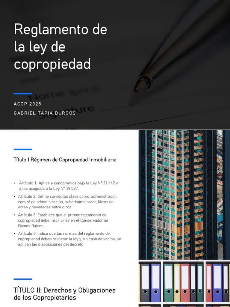 Reglamento de Copropiedad Inmobiliaria 2025 | PDF | Condominio