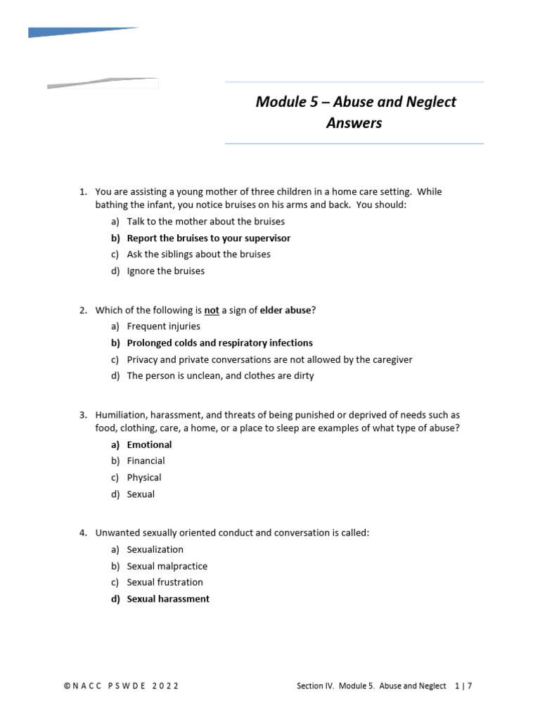 Abuse and Neglect: PSW Guidelines | PDF | Child Abuse | Child Neglect