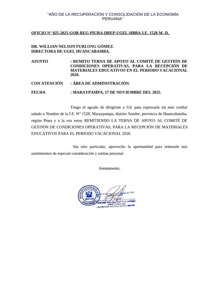 Terna de Apoyo para Materiales Educativos 2026 | PDF