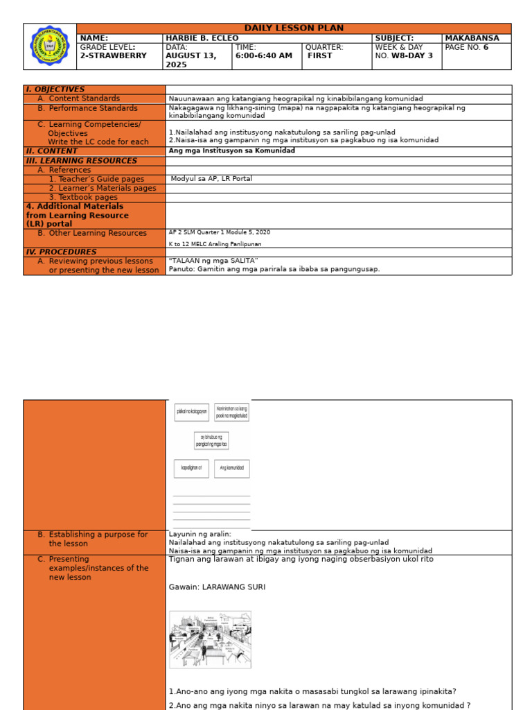 Makabansa Q1 W8 Day 3 | PDF