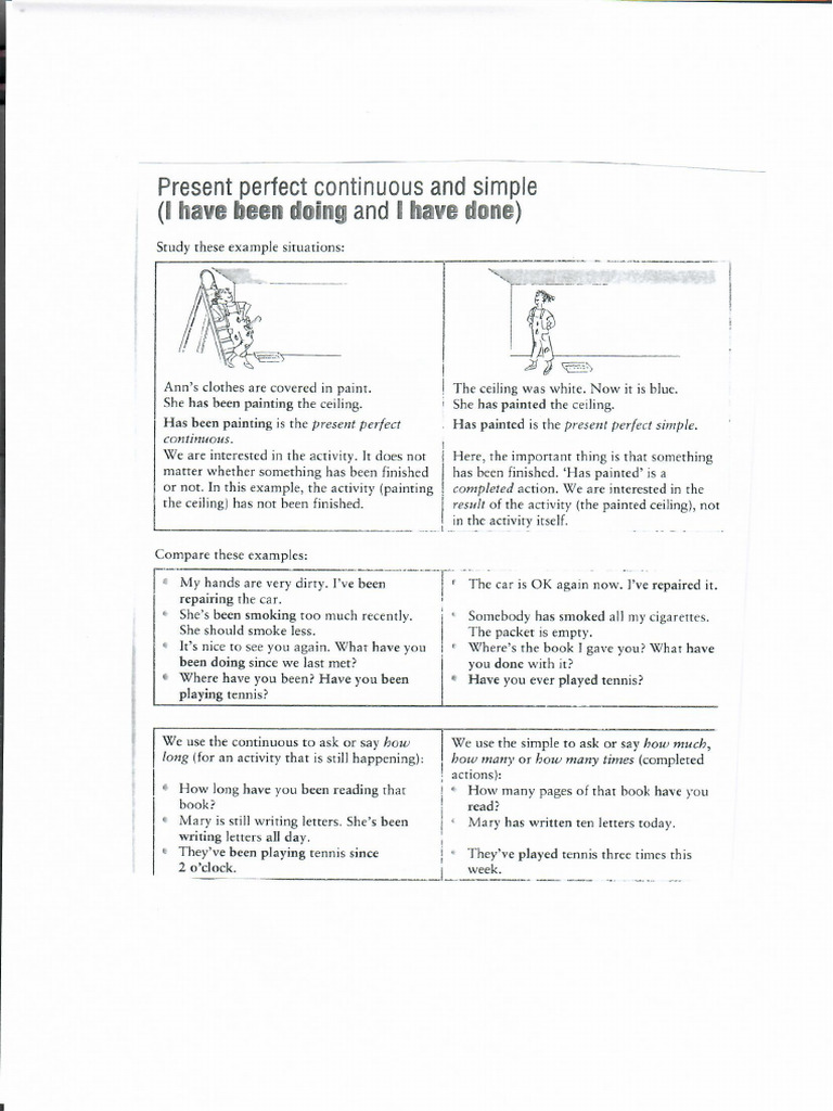 Present Perfect Simple - Present Perfect Continuous | PDF