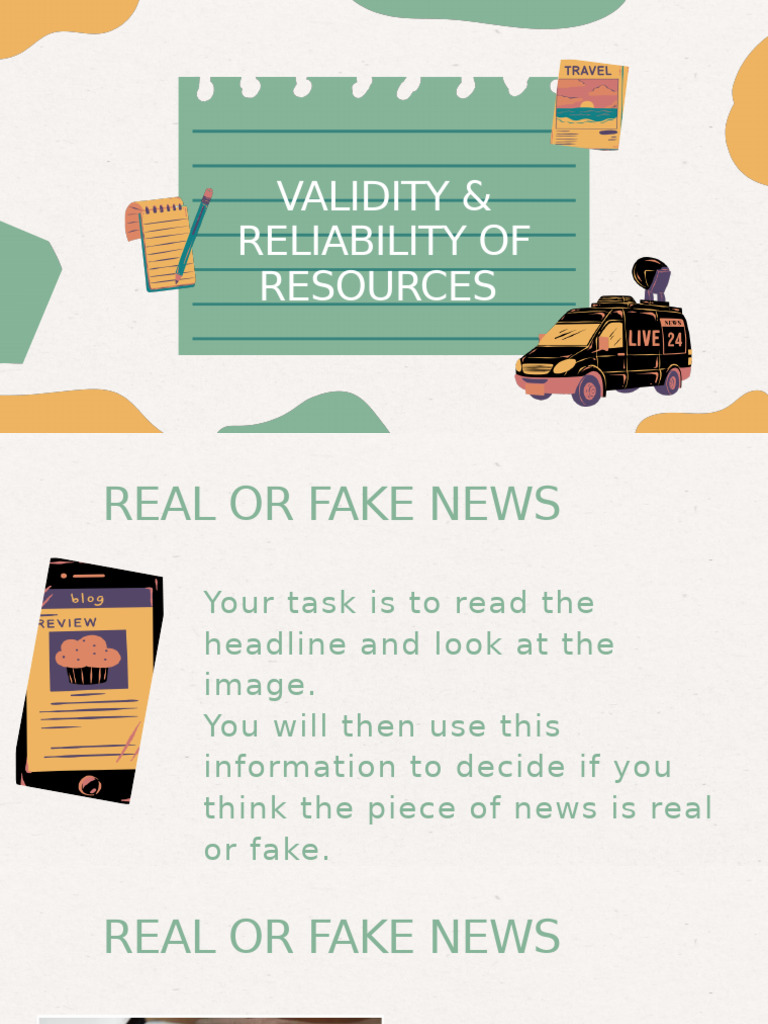 Validity and Reliability of Resources - Lesson 3 | PDF