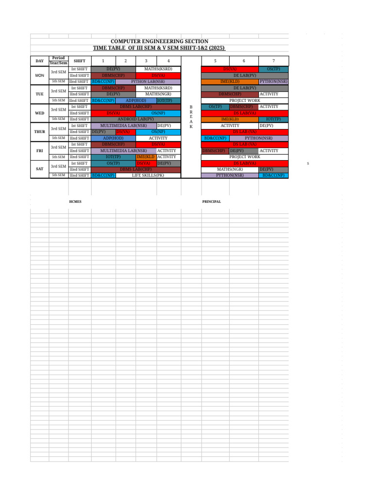 Time Table June 2025 | PDF