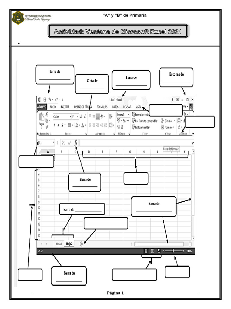 Ventana de Ms Excel 2021 (Semana 23) - ACTIVIDAD VIRTUAL 2.0 | PDF
