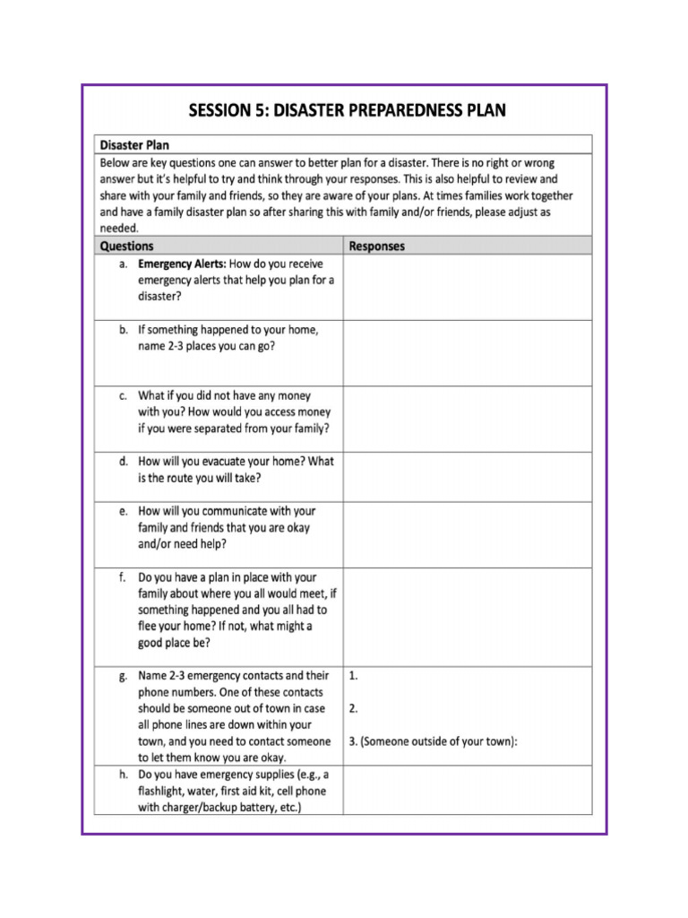 Disaster Plan | PDF
