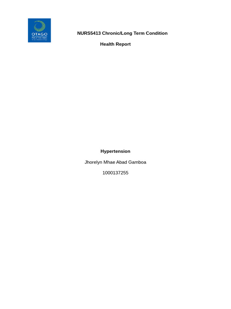 Hypertension Management and Care Guide | PDF | Hypertension | Chronic ...