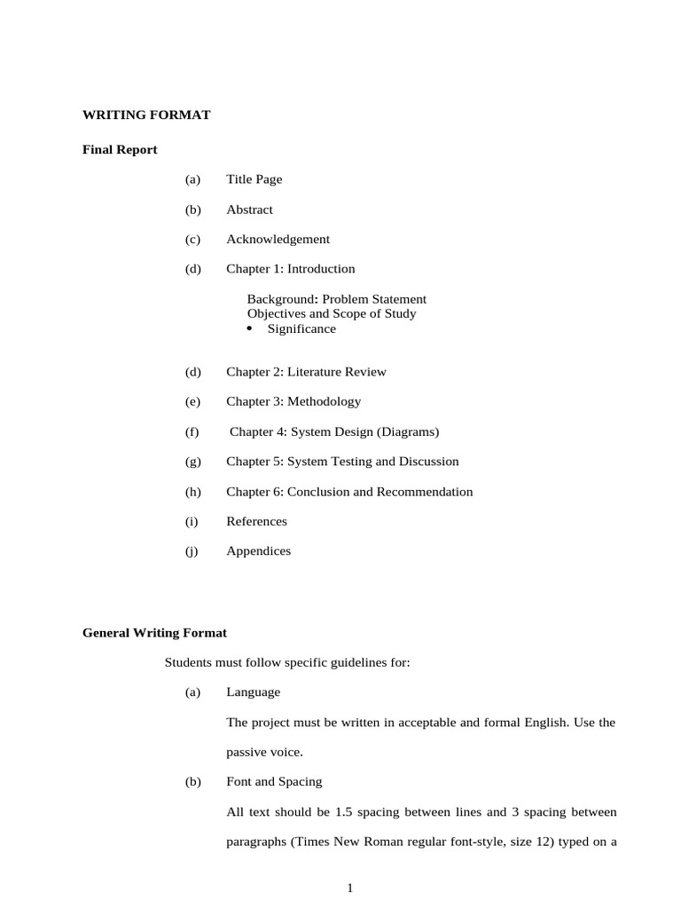 Report Writing Format Guidelines | PDF
